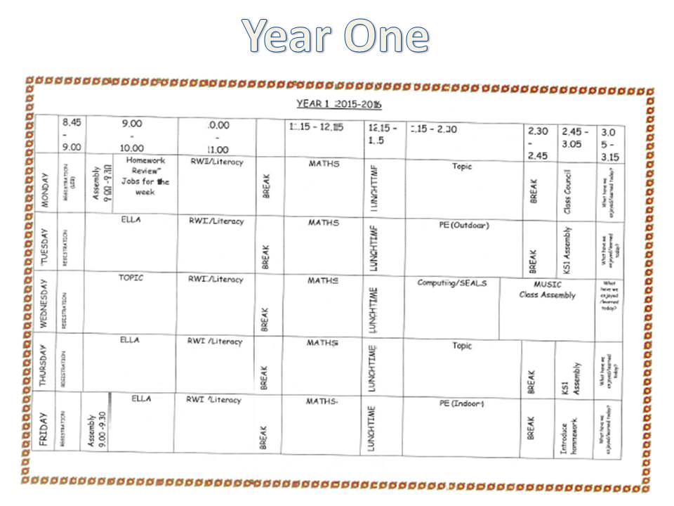 Timetable - Pool Hayes Primary School